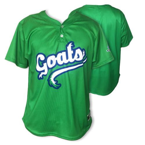 Hartford Yard Goats OT Sports Men's Green Goats Replica Jersey ...